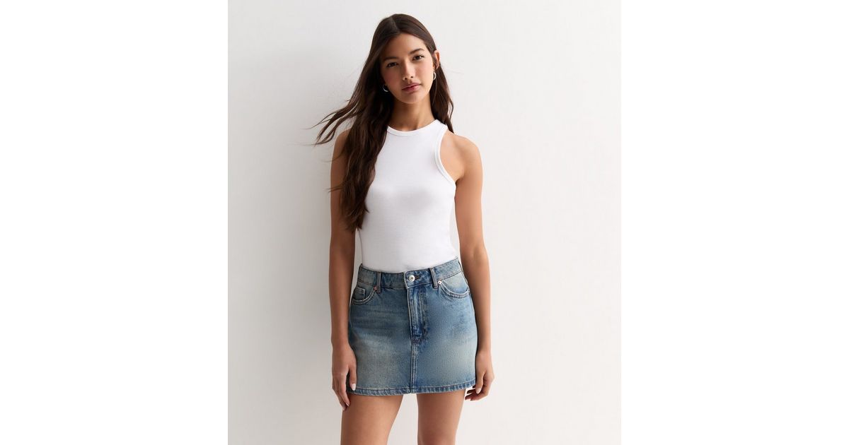 Blue Vintage Tint Denim Micro Mini Skirt | New Look