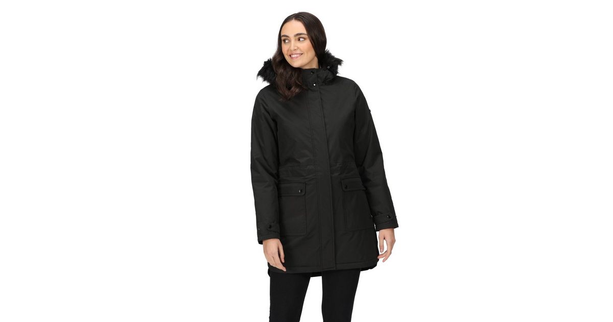 Regatta Sabinka Faux Fur Trim Parka Jacket | New Look