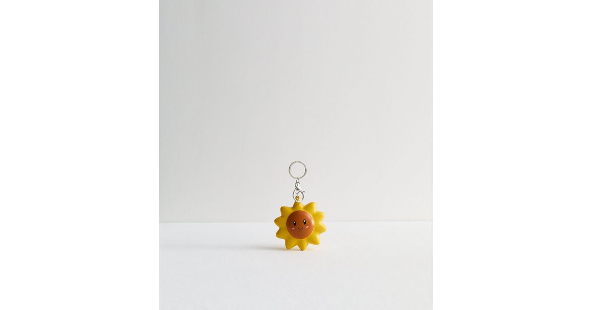 Yellow Sunflower Squishy Bag Charm | New Look