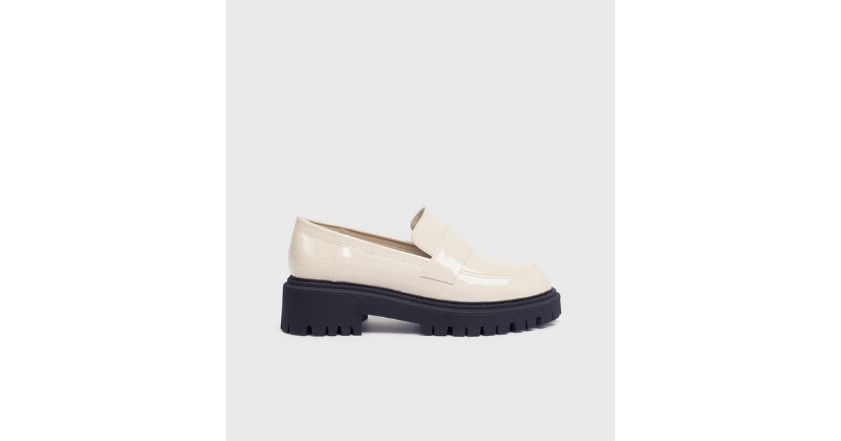 London Rebel Cream Chunky Loafers | New Look