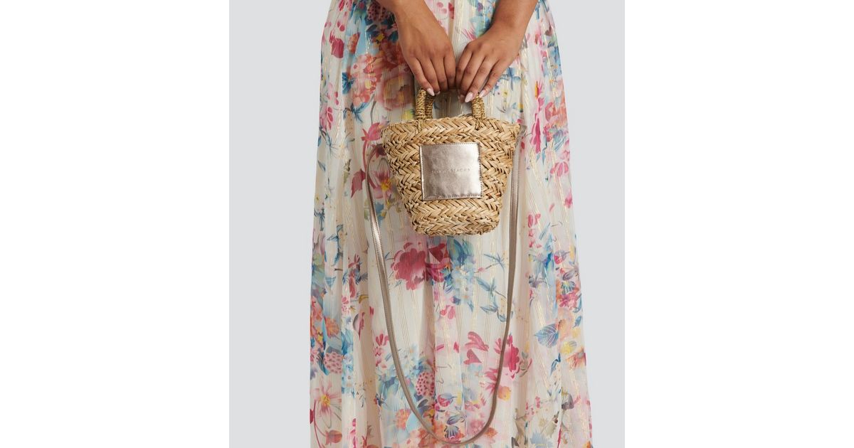 South Beach Silver Metallic Straw Cross Body Bag | New Look