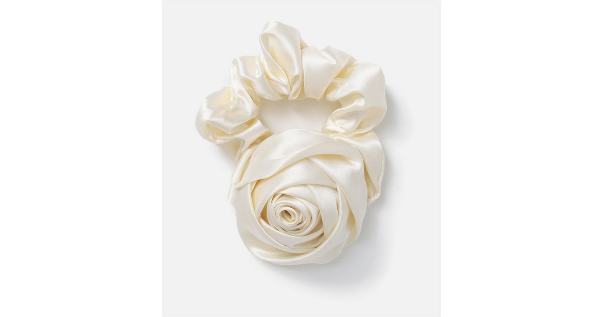 Muse Cream Rose Hair Scrunchie | New Look