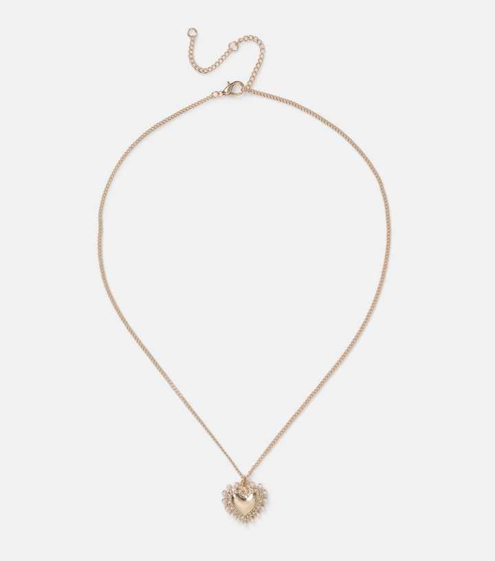 Muse Gold Heart Charm Necklace | New Look
