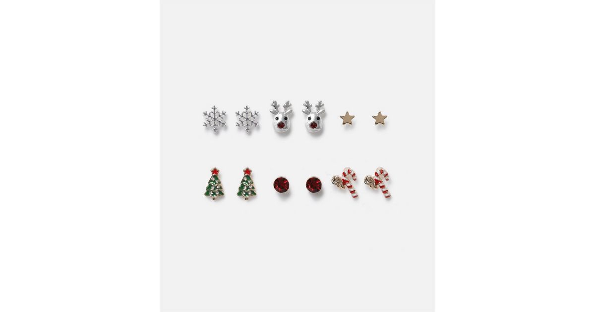 Muse 6 Pack Christmas Character Earrings | New Look