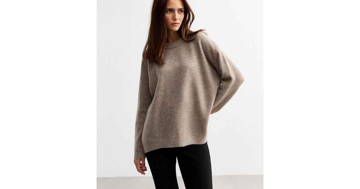 Mink Oversized Knitted Jumper | New Look