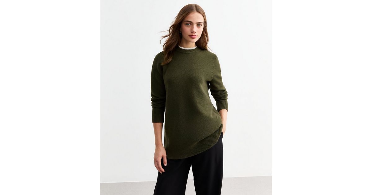 Khaki Crew Neck Knit Jumper | New Look