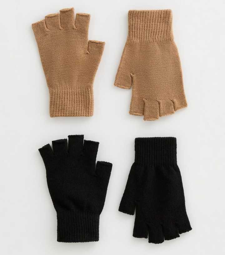 2 Pack of Fingerless Gloves | New Look