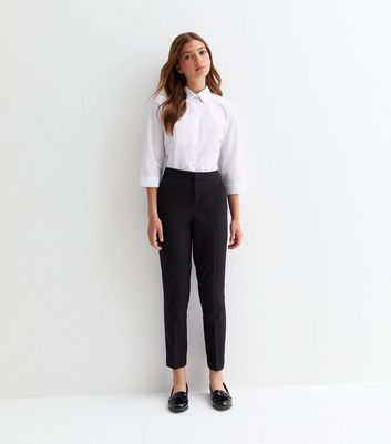 Girls Black Straight-Leg School Trousers | New Look