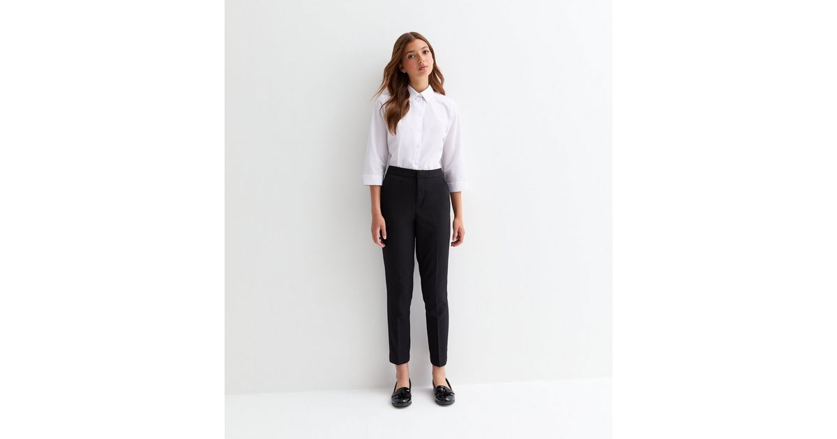 Girls Black Straight-Leg School Trousers | New Look