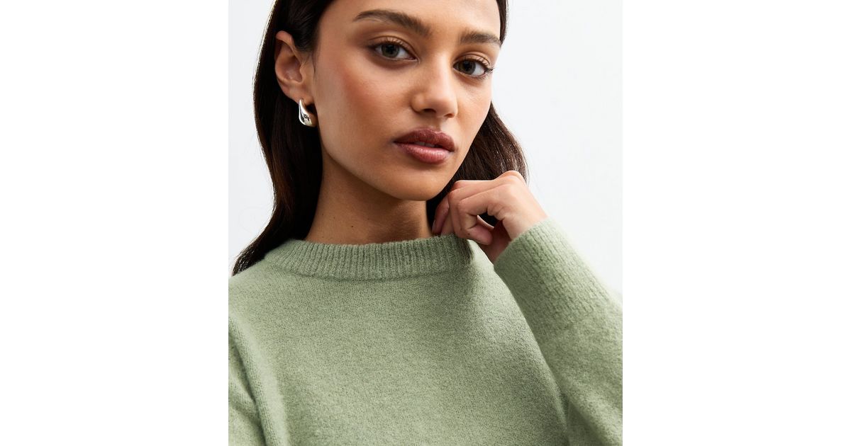 Light Green Soft Knit Crew Neck Jumper | New Look