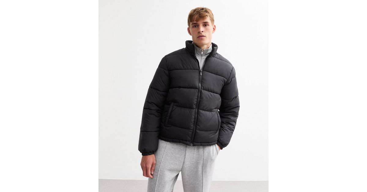 Black Regular Padded Puffer Jacket | New Look