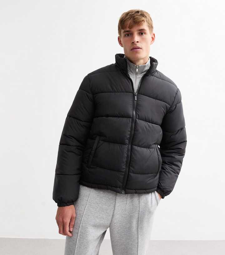 Black Regular Padded Puffer Jacket | New Look
