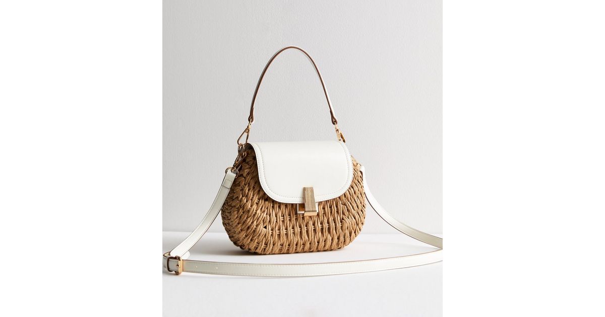 Brown Raffia Multi-Strap Crossbody Bag | New Look