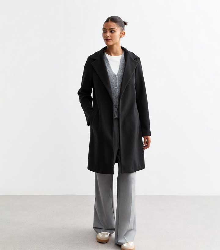 Black Unlined Tailored Coat | New Look