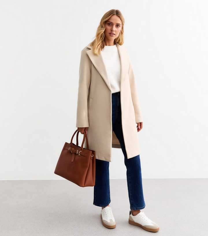 Stone Unlined Tailored Coat | New Look