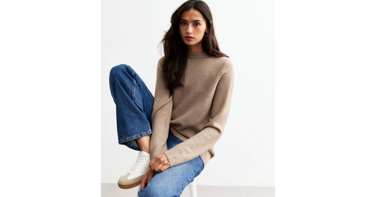 Tall Mink Long Knit Jumper | New Look