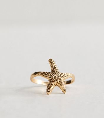Gold Starfish Ring | New Look