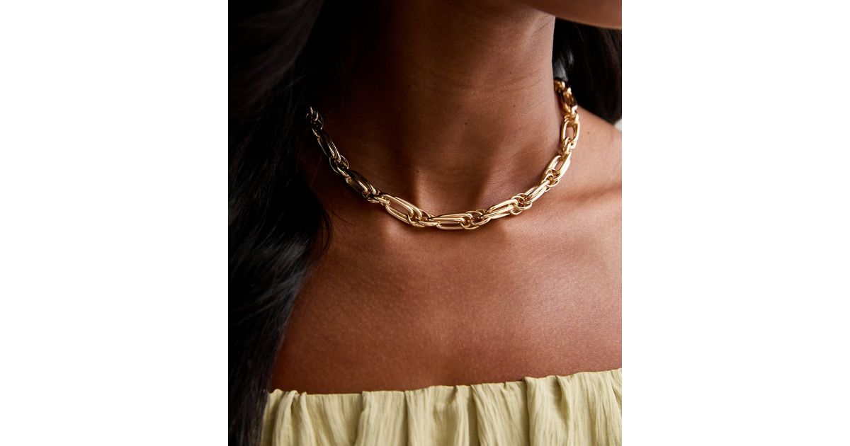 Gold Double Link Chain Necklace | New Look