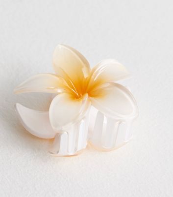 White Flower Hair Claw Clip