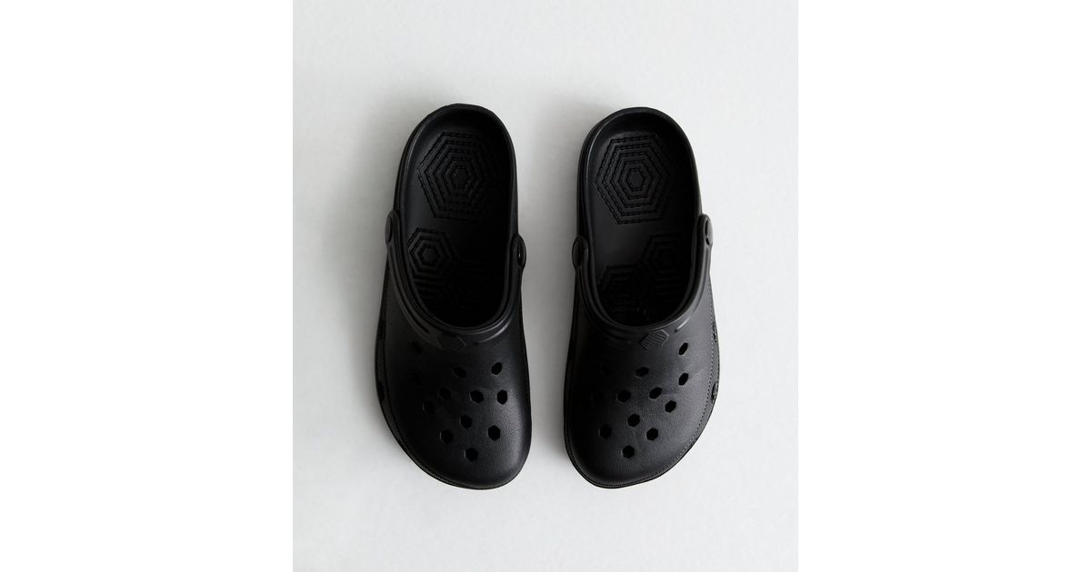 Truffle Black Clogs | New Look