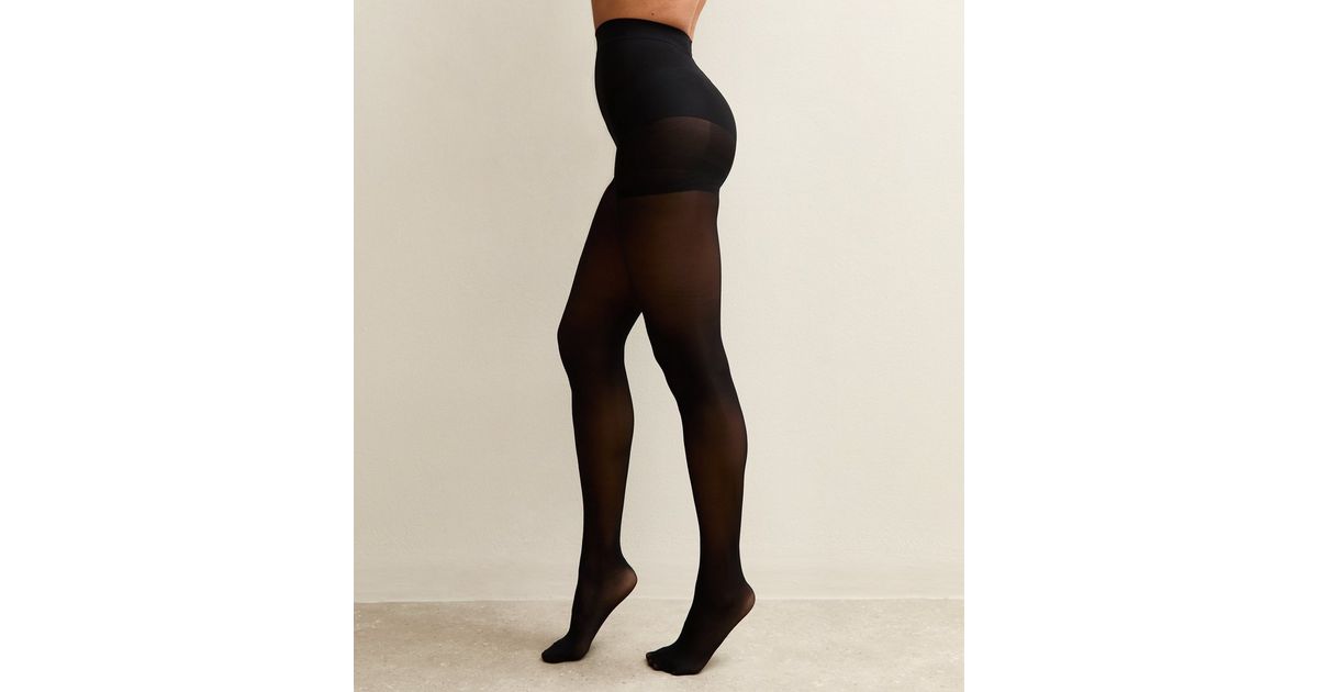 Black Premium 20 Denier Body Shaping Tights | New Look