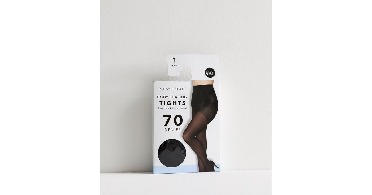 1 Pack of Black 70 Denier Premium Bodyshaping Tights | New Look
