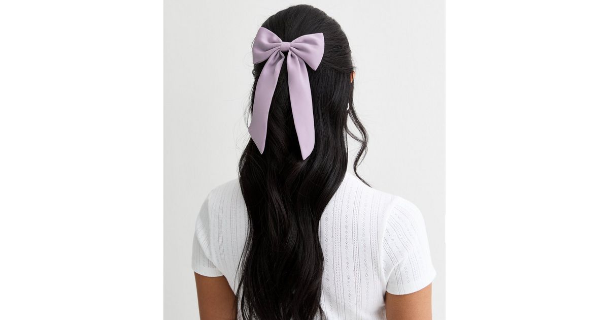 Lilac Bow Hair Slide | New Look