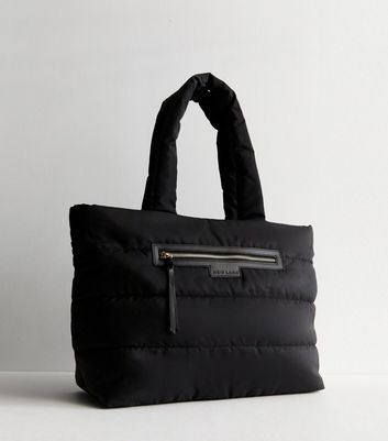 Black Padded Tote Bag | New Look