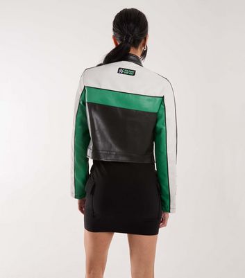 Pink Vanilla Green Zip Up Motocross Jacket | New Look