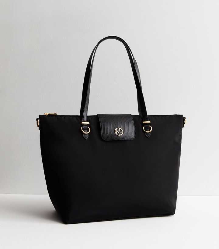 Black Multi-Strap Zip Top Tote Bag | New Look