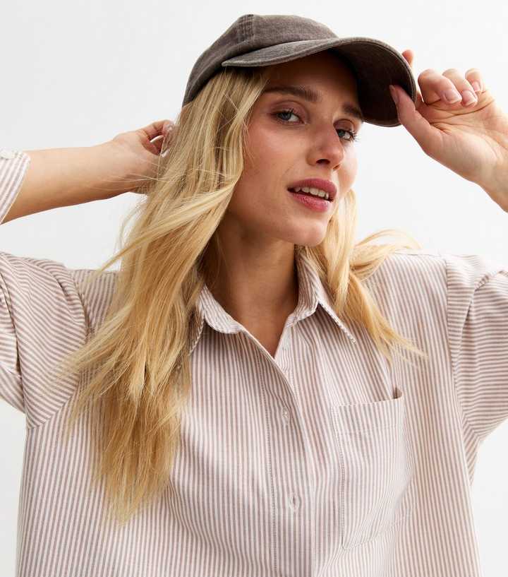 Brown Washed Cotton Cap | New Look