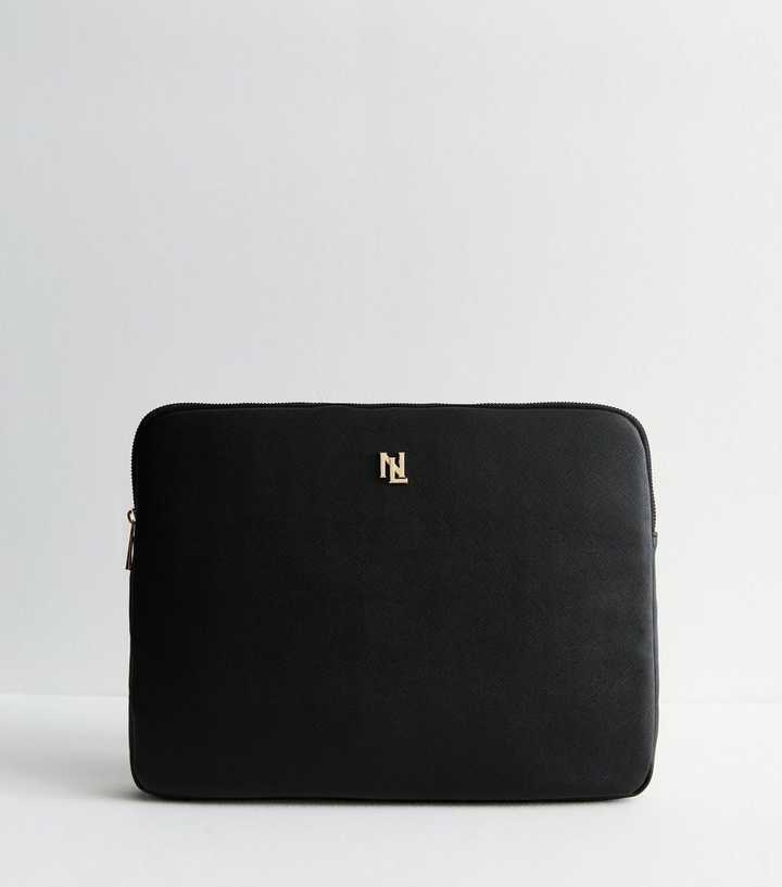 Black Padded Laptop Case | New Look