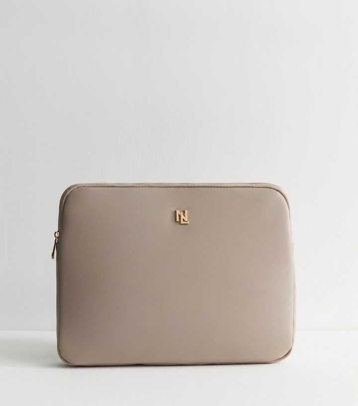Brown Padded Laptop Case | New Look