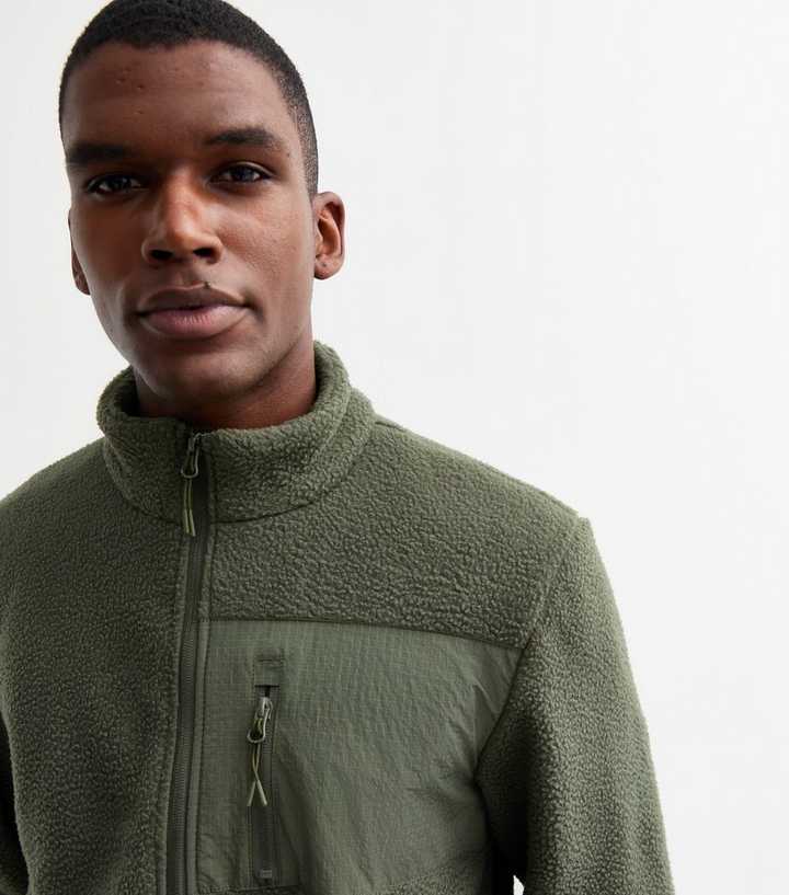 Khaki Regular Fleece Jacket | New Look