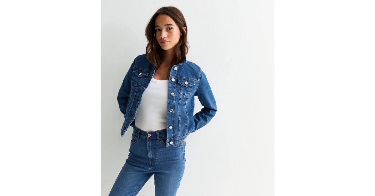 ONLY Blue Denim Jacket | New Look