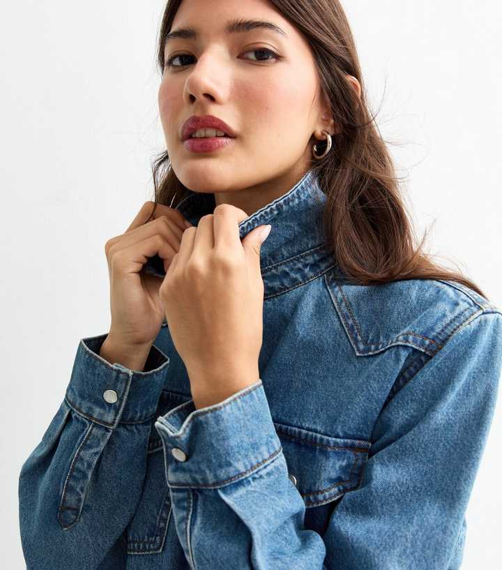 Denim Western Shirt Womens