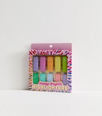 10 Pack of Mini Highlighters | New Look