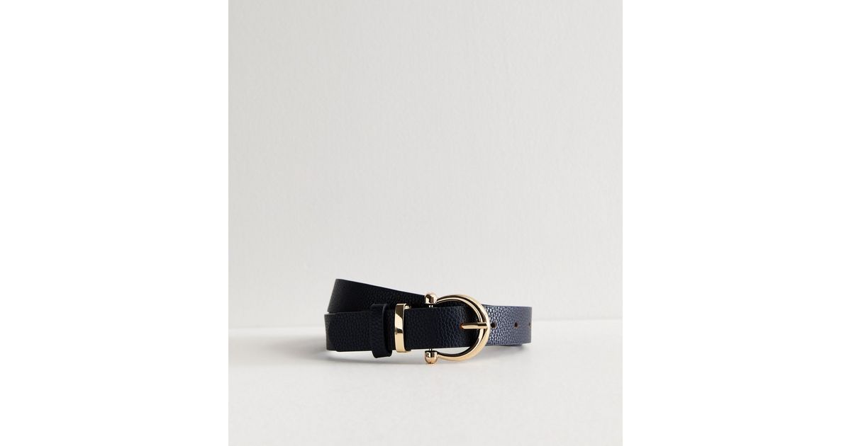 Navy Buckled Belt | New Look