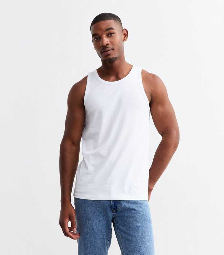 White Regular Cotton Jersey Vest | New Look