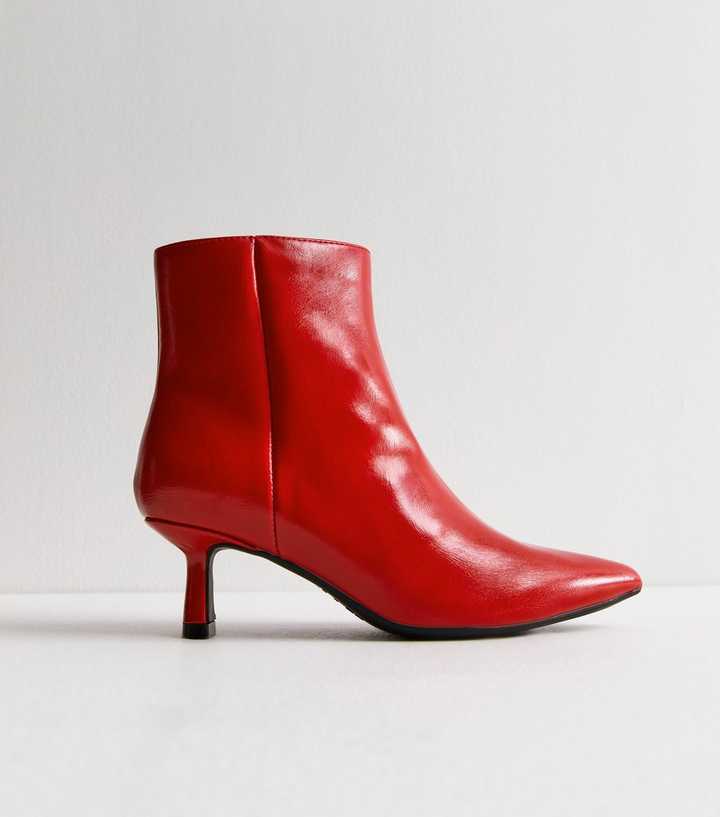 Red Ankle Heel Boots Buy Burgundy Red Forever Comfort® Squared Toe