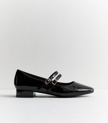 Black Double Strap Ballet Pumps | New Look