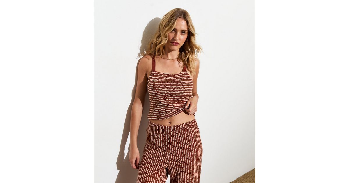 ONLY Rust Knit Sleeveless Top | New Look