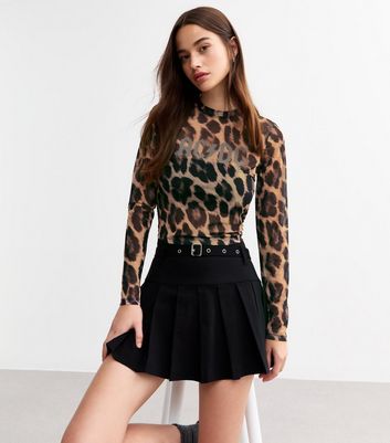 Brown ACDC Leopard Print Mesh Long Sleeved Top | New Look