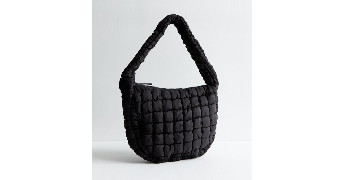 Black Quilted Shoulder Bag | New Look