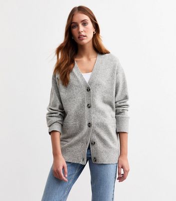 Grey cardigan womens store
