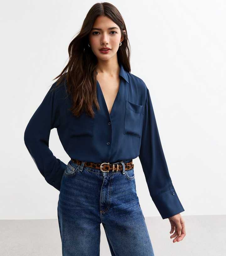 Blue Long Sleeve Shirt | New Look