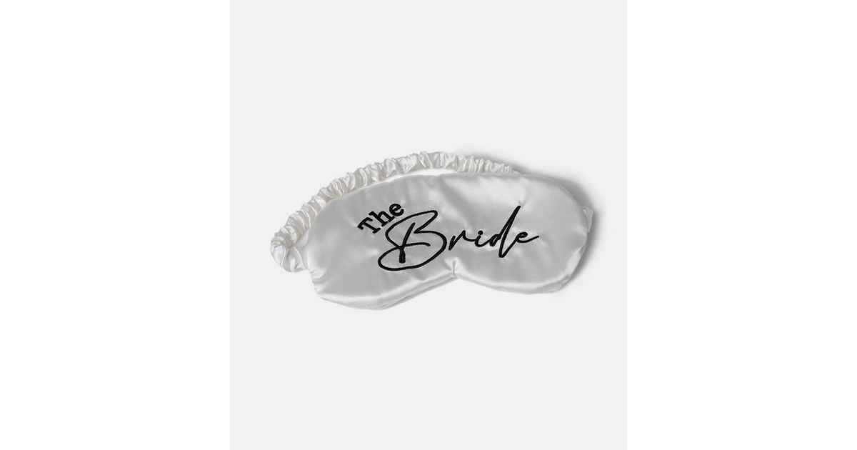 Muse White Hen Do The Bride Eye Mask | New Look