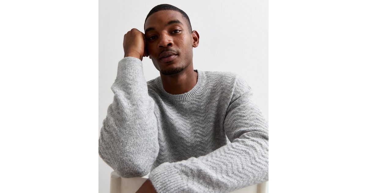 Grey Textured Crew Neck Jumper | New Look