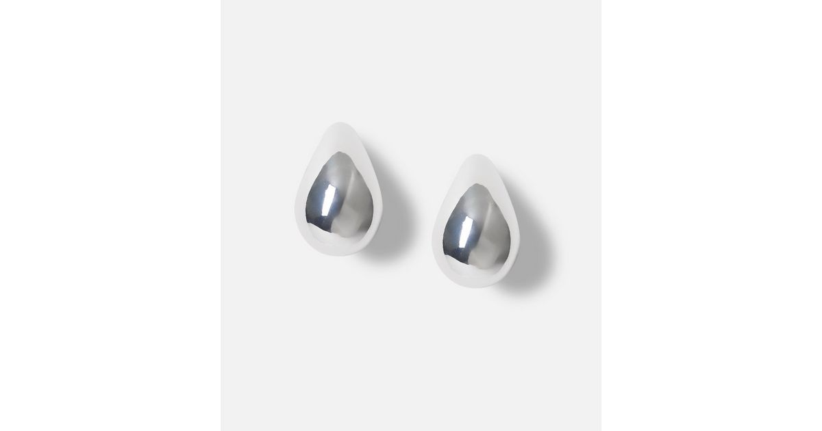 Muse Silver Tone Domed Stud Earrings | New Look