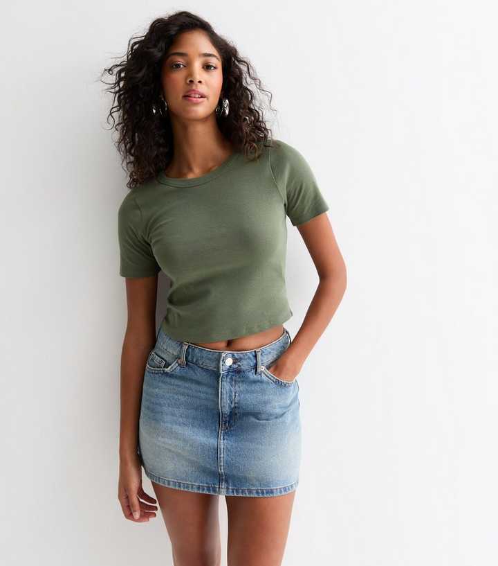 Mini Tops For Women Nike Mini Ribbed Scoop Back T Shirt In Baroque